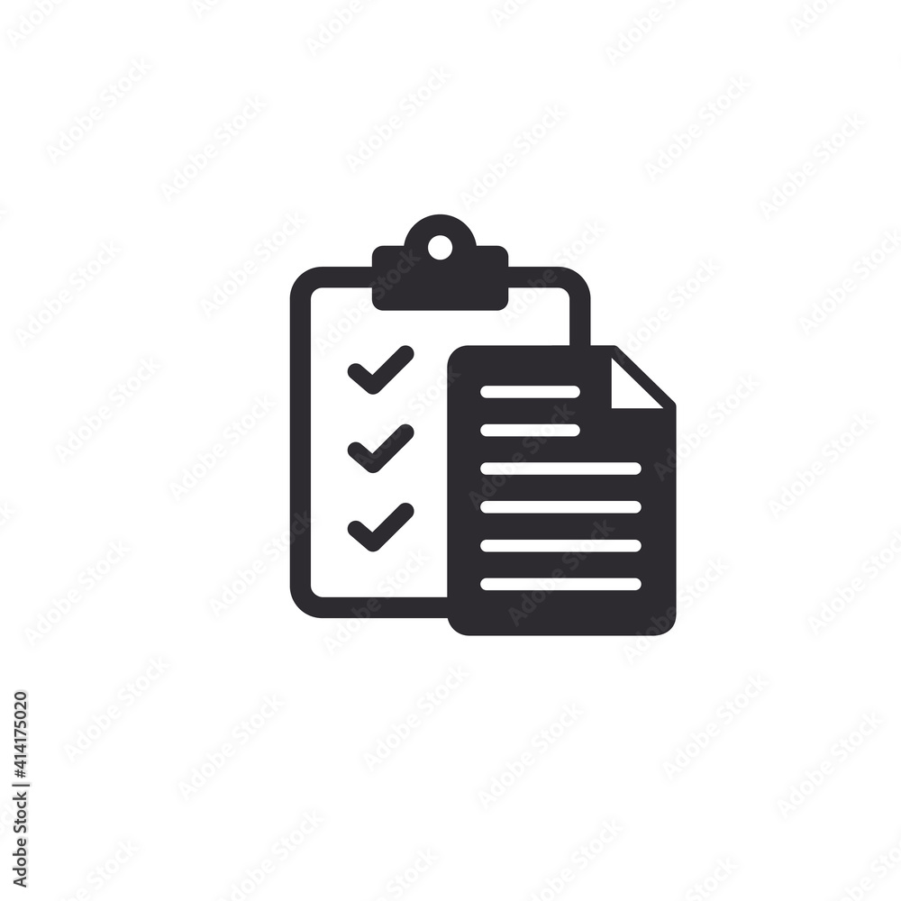 Tasks. Clipboard icon. Task done. Signed approved document icon ...