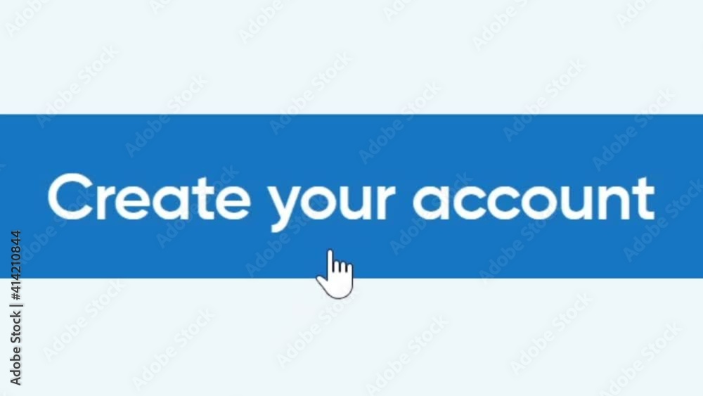 Mouse Cursor Slides Over And Clicks Create Your Account. Device Screen ...