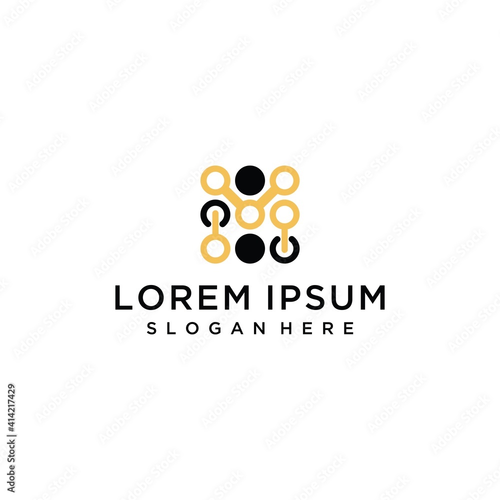 Letter M line logo design. Stock Vector | Adobe Stock