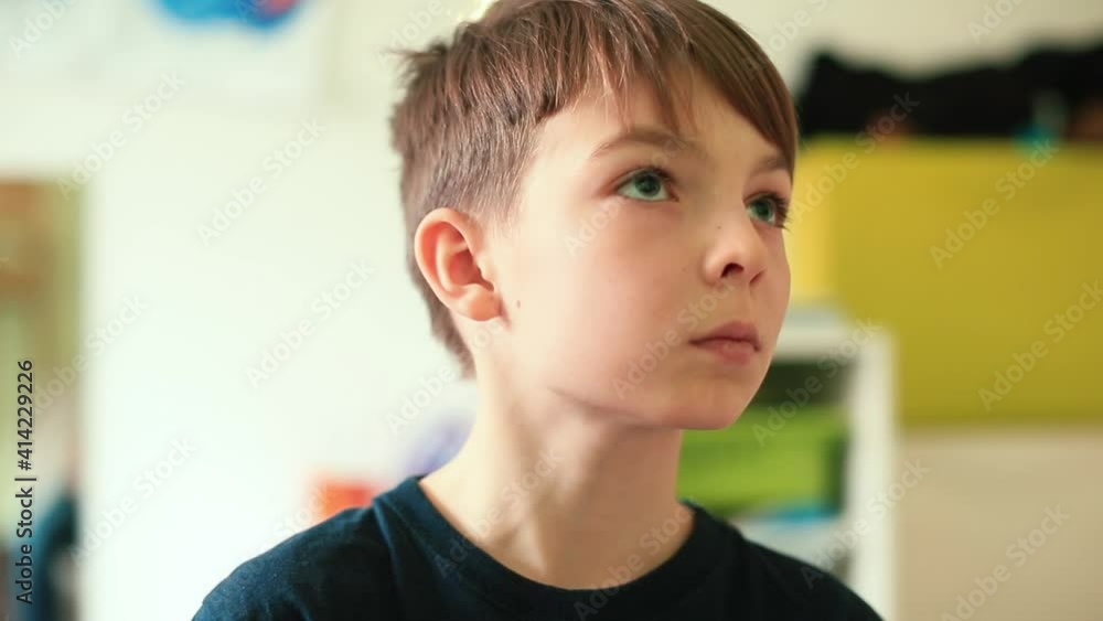 Accommodation of inner feelings. Concentration of attention. The face ...