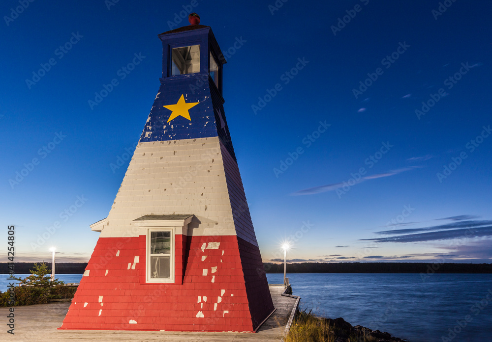 Canada, Nova Scotia, Cabot Trail. Cheticamp, town harbor. with ...