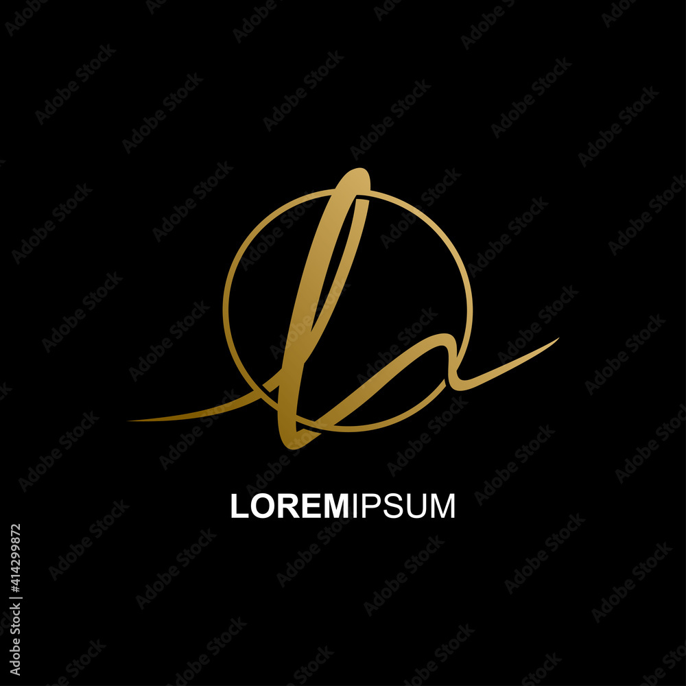 Feminine letter L logo design Stock Vector | Adobe Stock