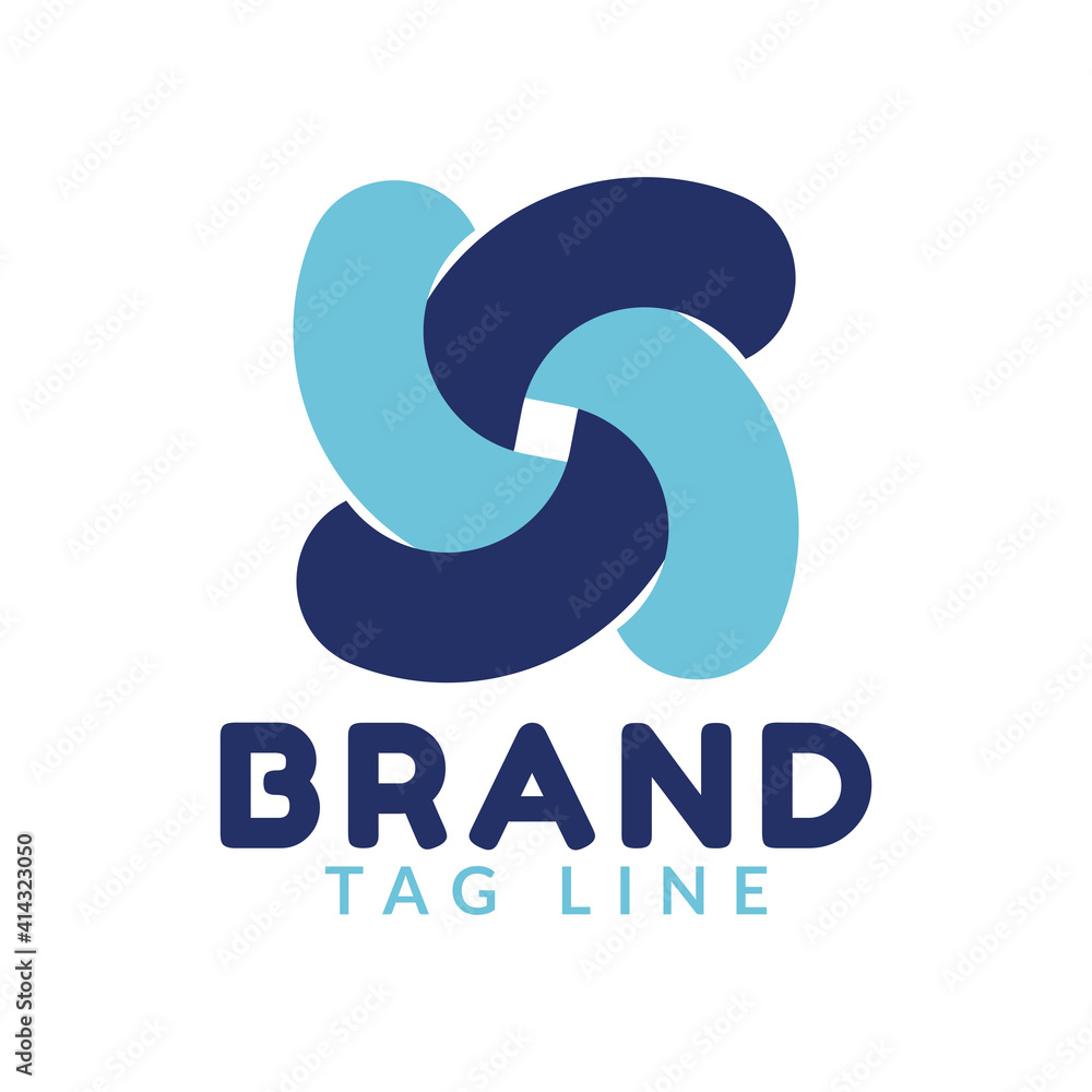 letter s knot logo. simple, elegant, logo vector, typography. Stock ...
