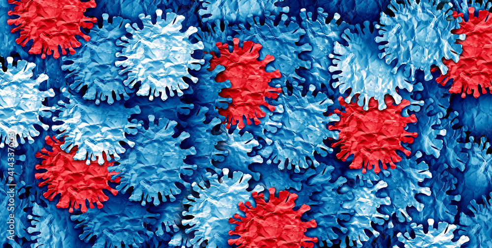 New virus variants outbreak and covid-19 virus cell mutation spread and ...