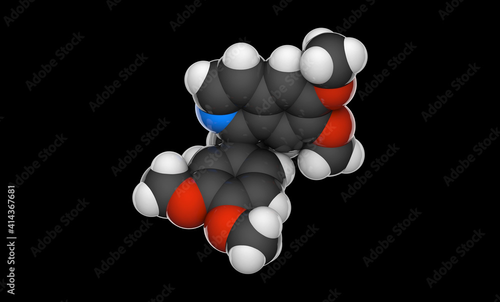Papaverine (Papaverin) is an opium alkaloid antispasmodic drug. Formula ...