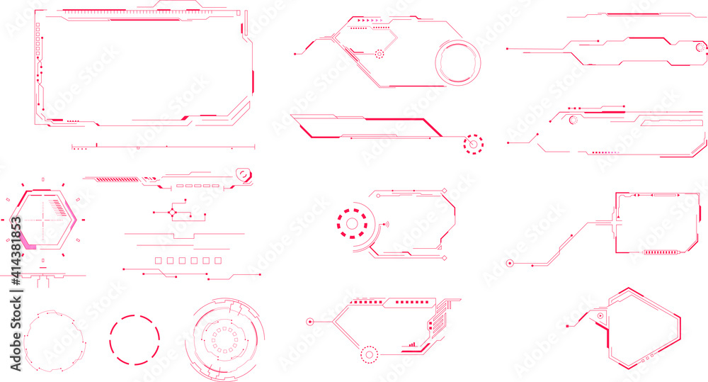 Futuristic or target screen and border aim control panel. Screen ...