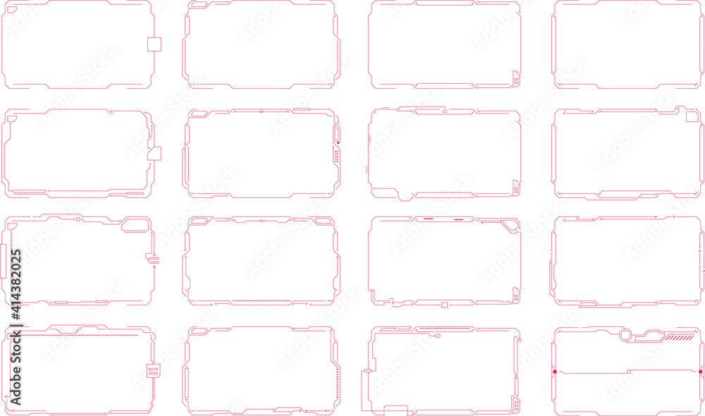 Futuristic or target screen and border aim control panel. Screen ...