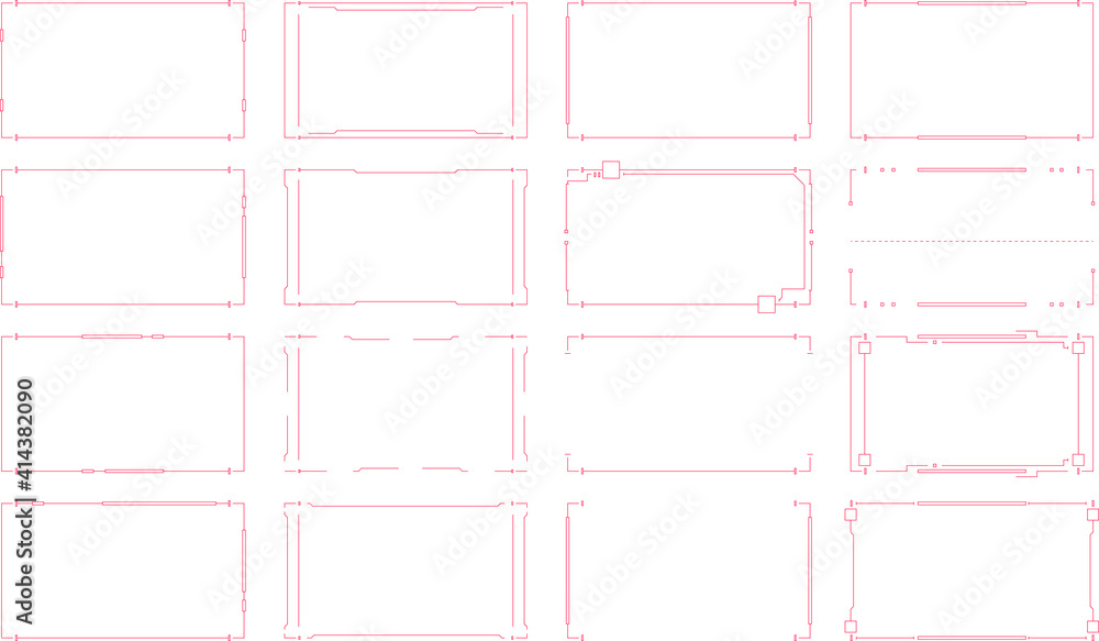 Futuristic or target screen and border aim control panel. Screen ...