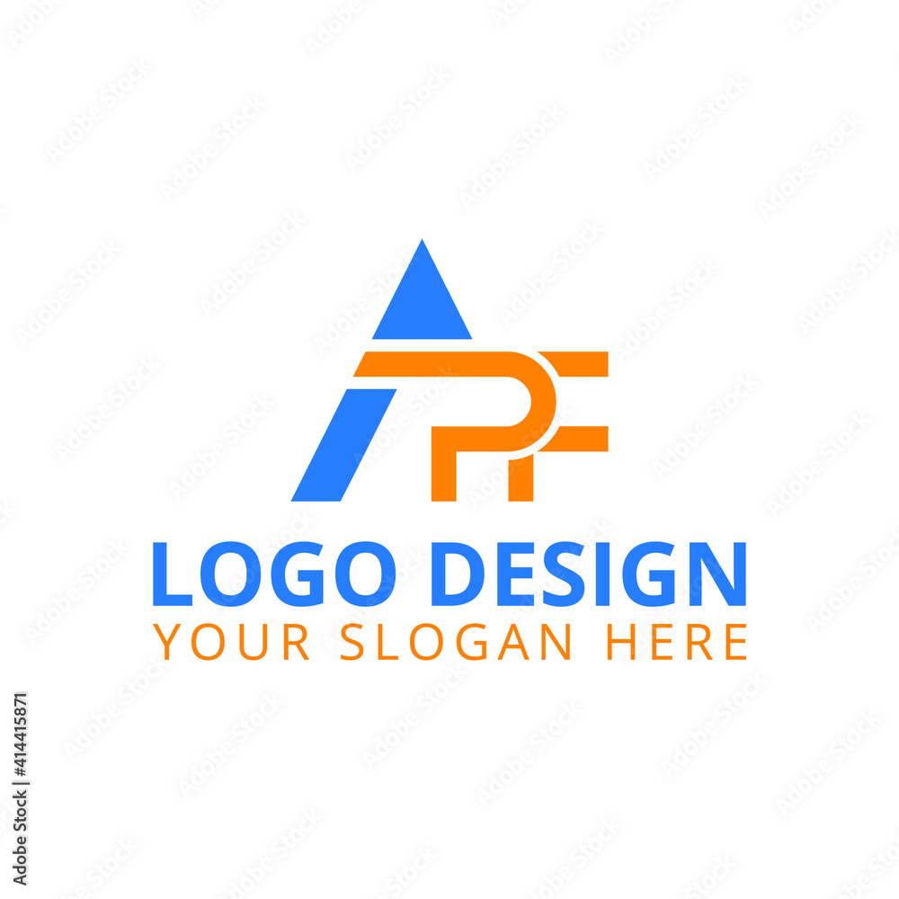 APF logo design professional logo Stock Vector | Adobe Stock