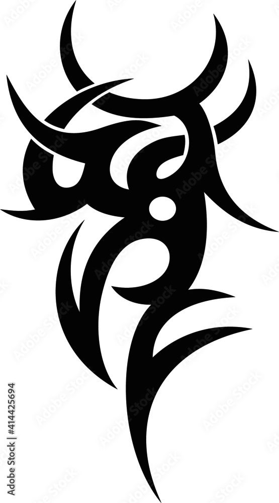 Vector symbol, ornament, tattoo. beautiful vector illustration ...