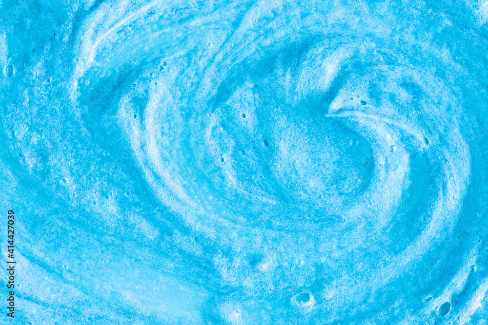 Blue cream texture. The surface of berry yogurt and a smoothie of ...