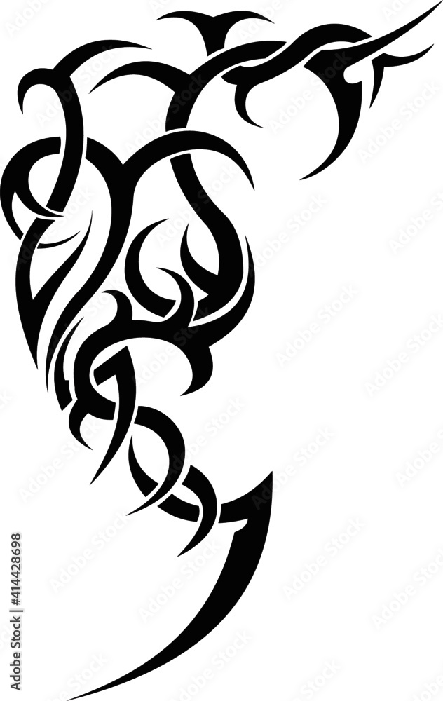 Vector symbol, ornament, tattoo. beautiful vector illustration ...
