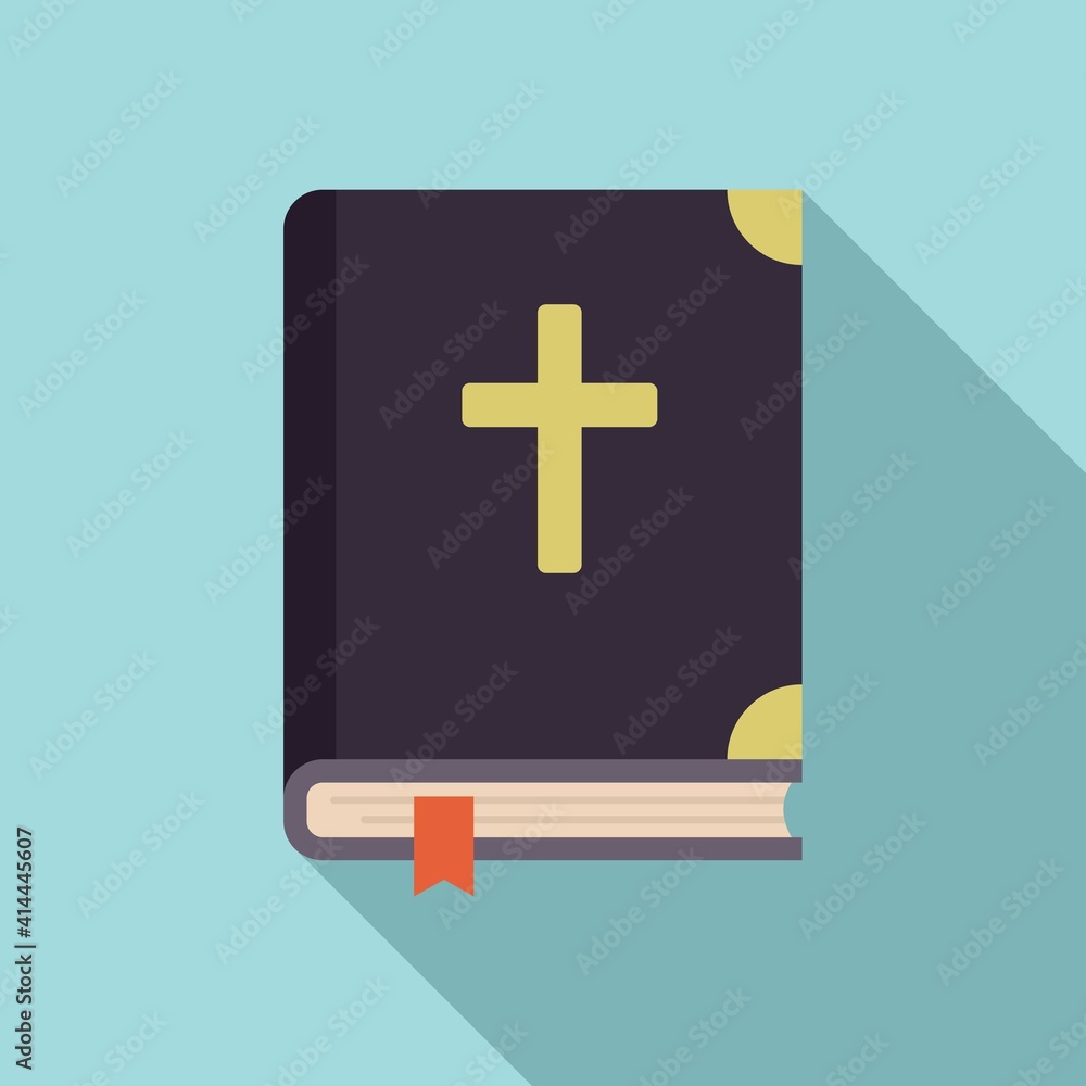 Holy bible icon. Flat illustration of holy bible vector icon for web ...