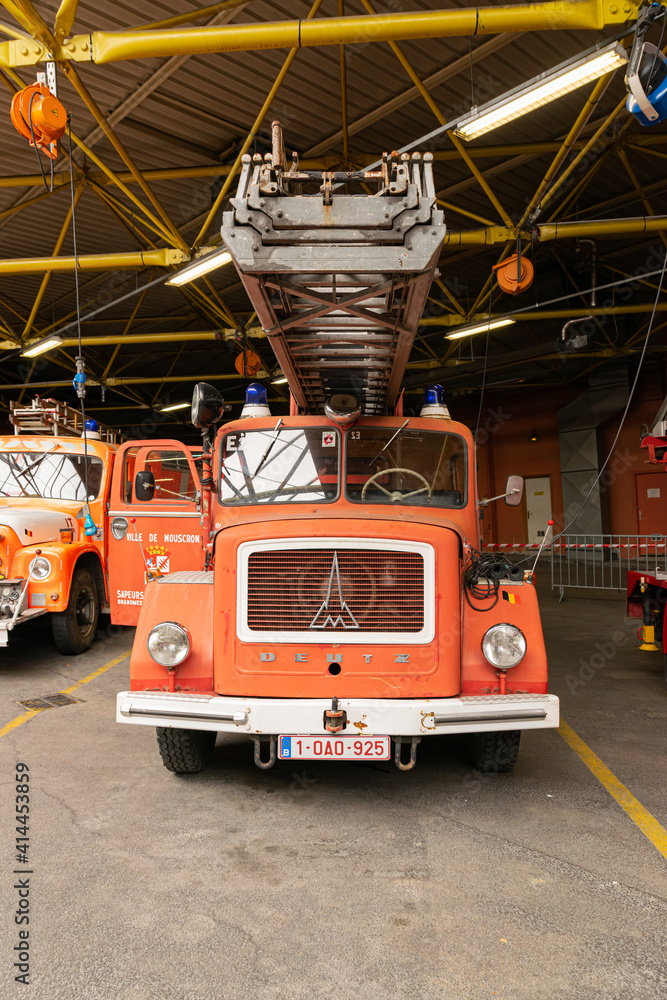 Tourcoing,France-September 09,2019: Old Belgian Magirus Deutz fire ...