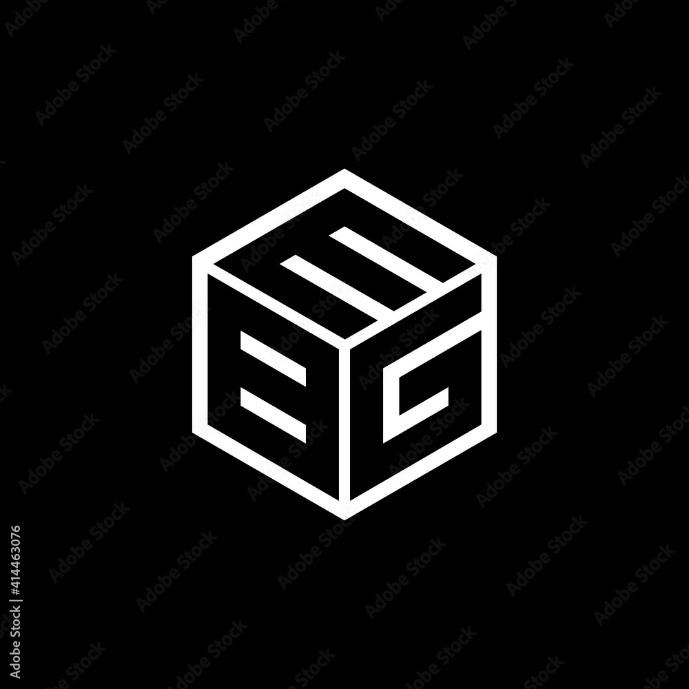 Vetor do Stock: BGM letter logo design with black background in ...