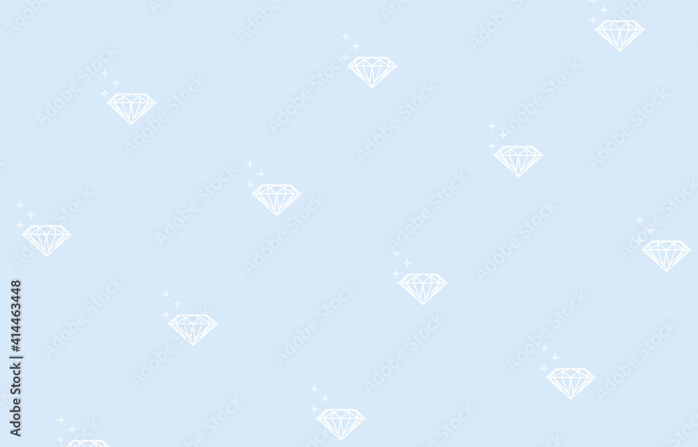 Blue Diamond Pattern Wallpaper