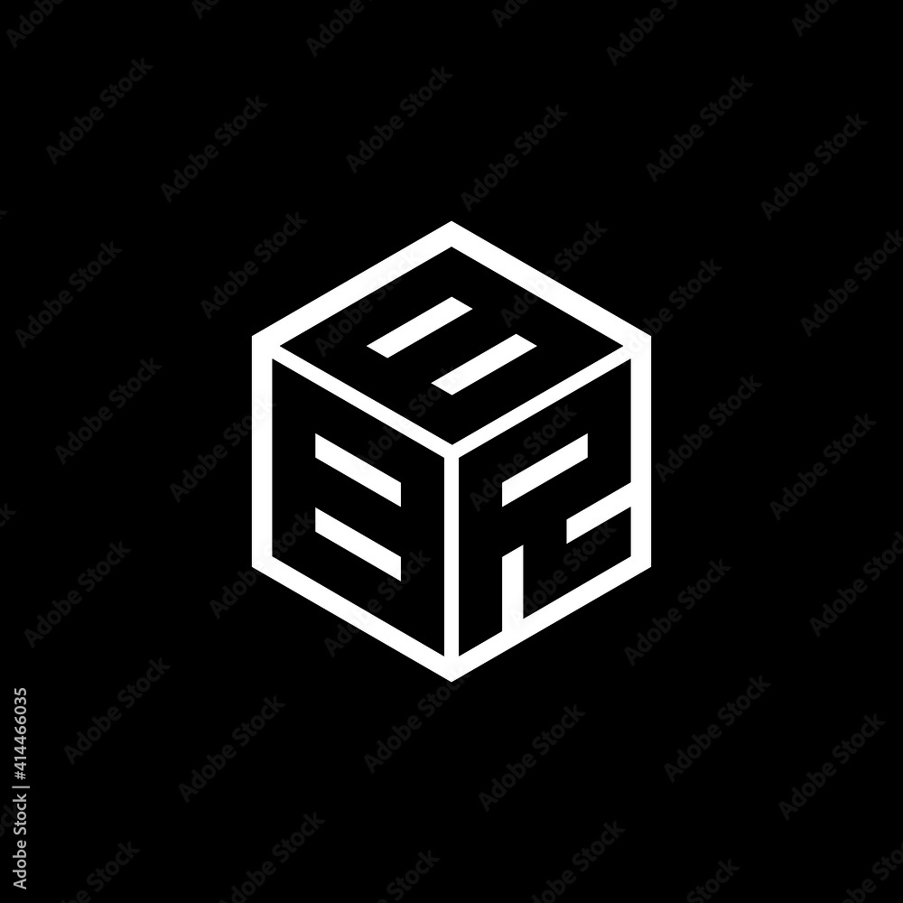 BRB letter logo design with black background in illustrator, vector ...