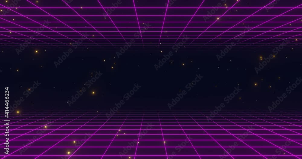 Retro blue background in 80s and 90s style. Seamless cyberpunk pattern ...