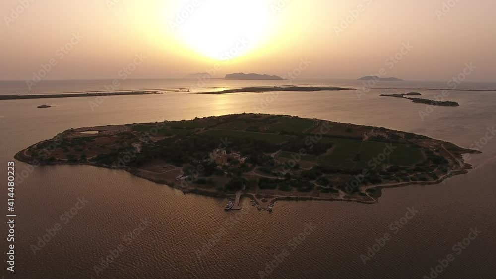 The island of San Pantaleo, once known as Mozia (or also Mothia, Motya ...