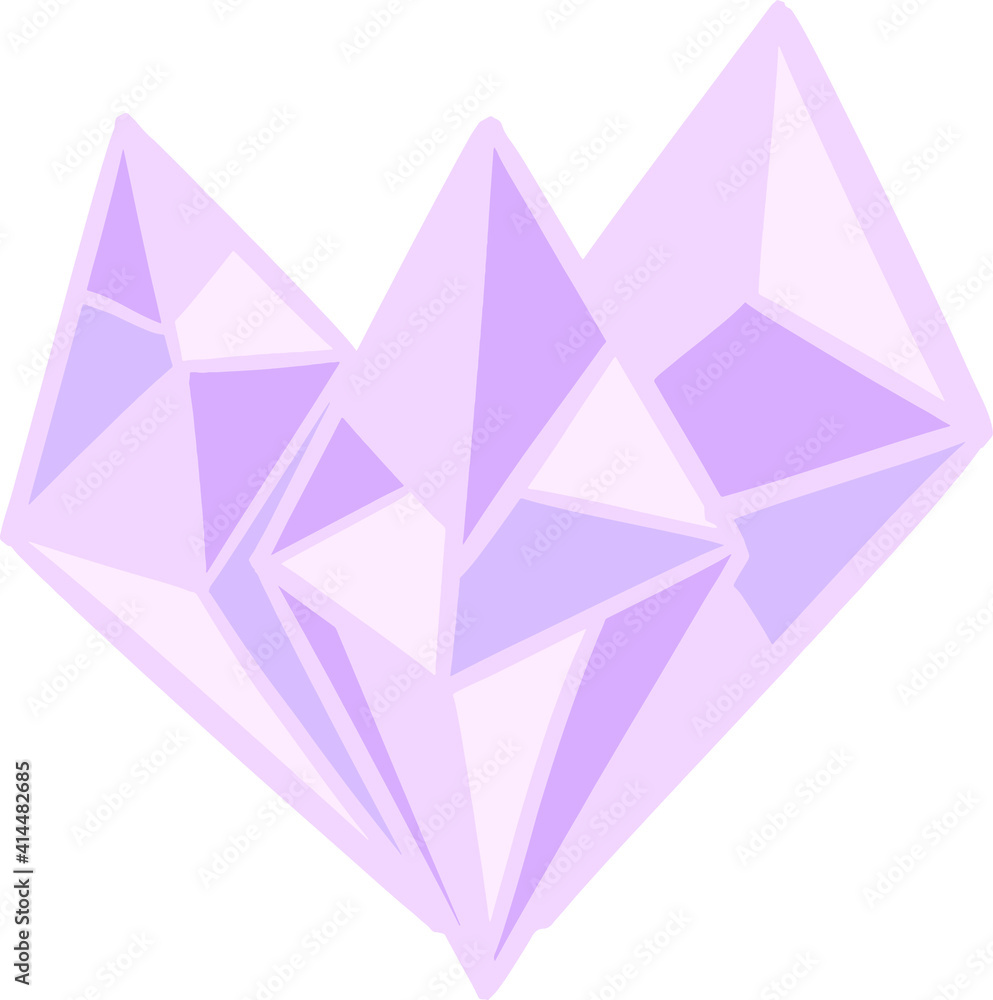 Amethyst Crystal Shard Vector Illustration Stock Vector | Adobe Stock