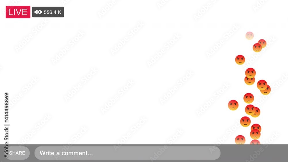 Animation footage of social media Live Streaming with video views ...