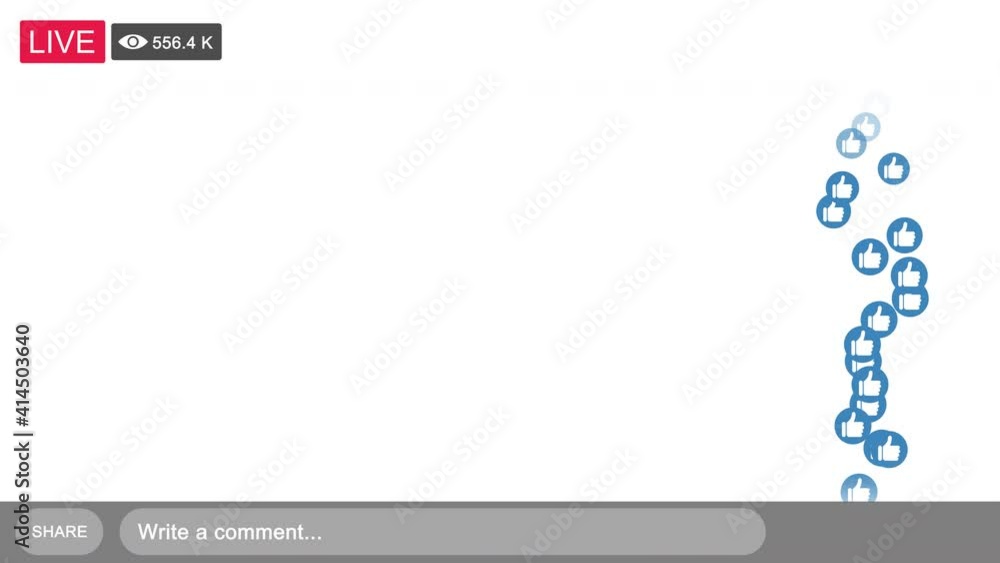 Animation footage of social media Live Streaming with video views ...