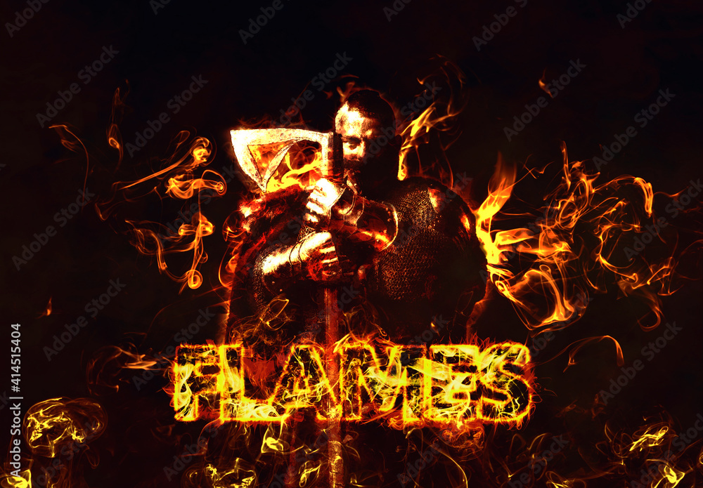 Hot Fire Portrait Effect Stock Template | Adobe Stock