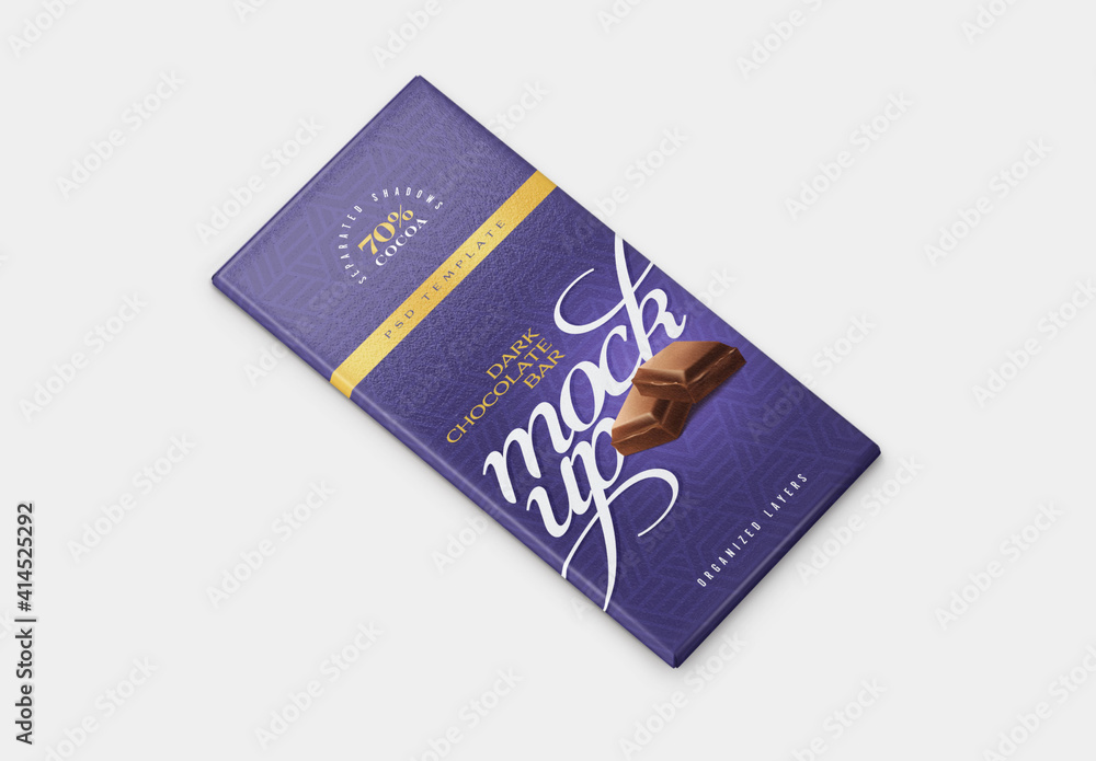Chocolate Bar Mockup Stock Template | Adobe Stock