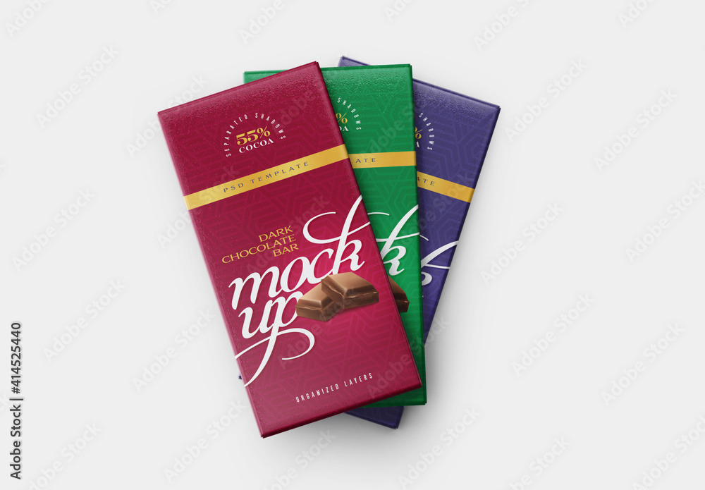Chocolate Bar Mockup Stock Template | Adobe Stock