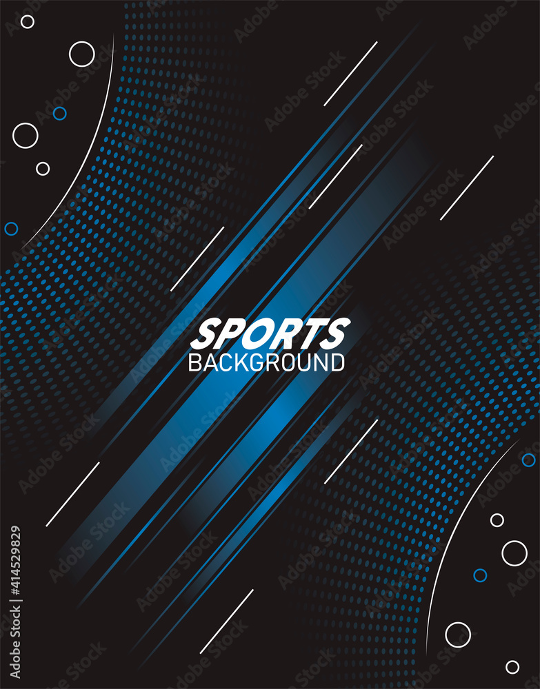 black sport background with lettering white Stock Vector | Adobe Stock