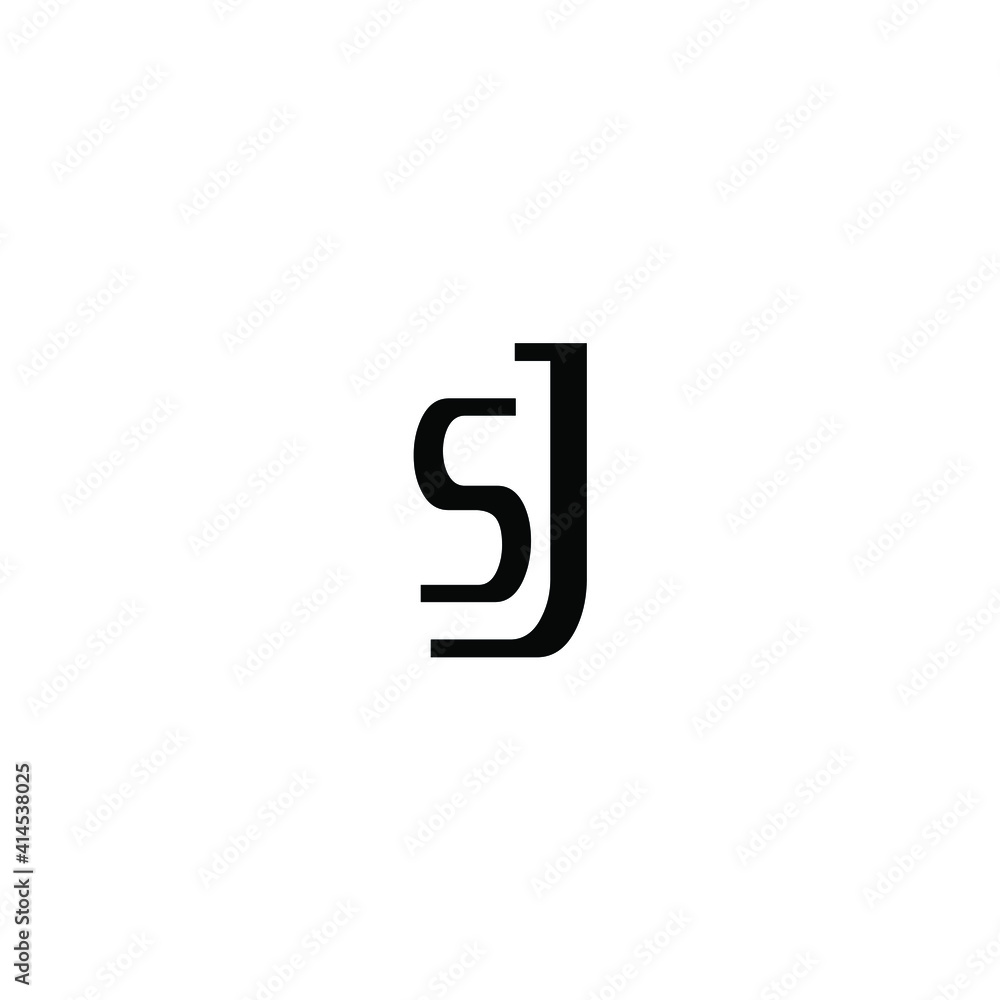Initial letter sj logo design template Vector Stock Vector | Adobe Stock