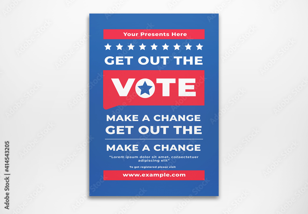 Vote Flyer Layout Stock Template | Adobe Stock