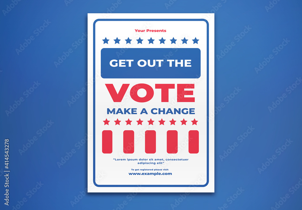 Vote Flyer Layout Stock Template | Adobe Stock
