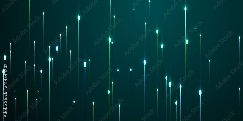 Upward vertical line beams data flows vector. Stock Vector | Adobe Stock