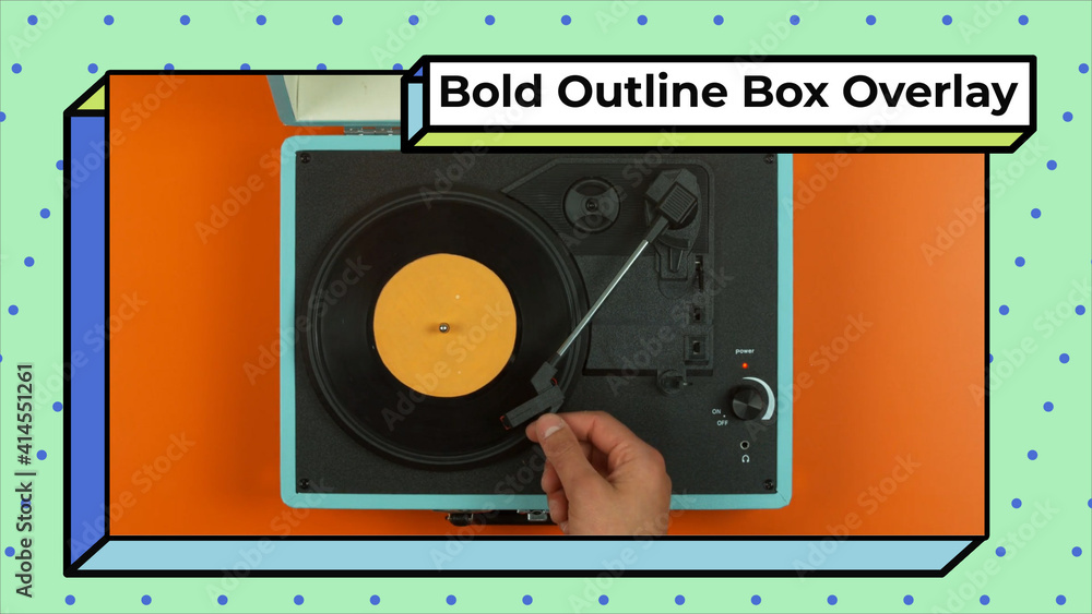 Bold Outline Box Video Overlay Stock Template | Adobe Stock