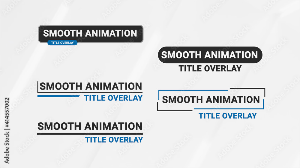Smooth Animation Title Overlay Stock Template | Adobe Stock