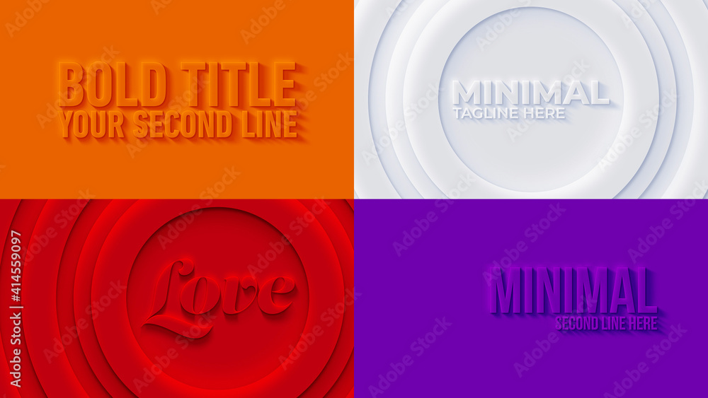 Monochromatic Embossed Title Stock Template | Adobe Stock