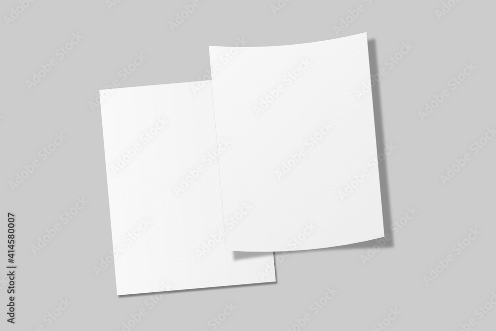 Realistic blank US letter flyer brochure for mockup. Paper or poster ...