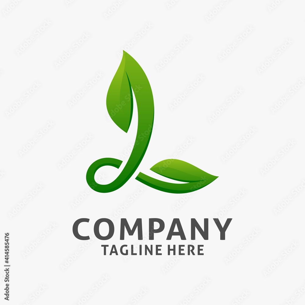 Letter L leaf logo design Stock Vector | Adobe Stock