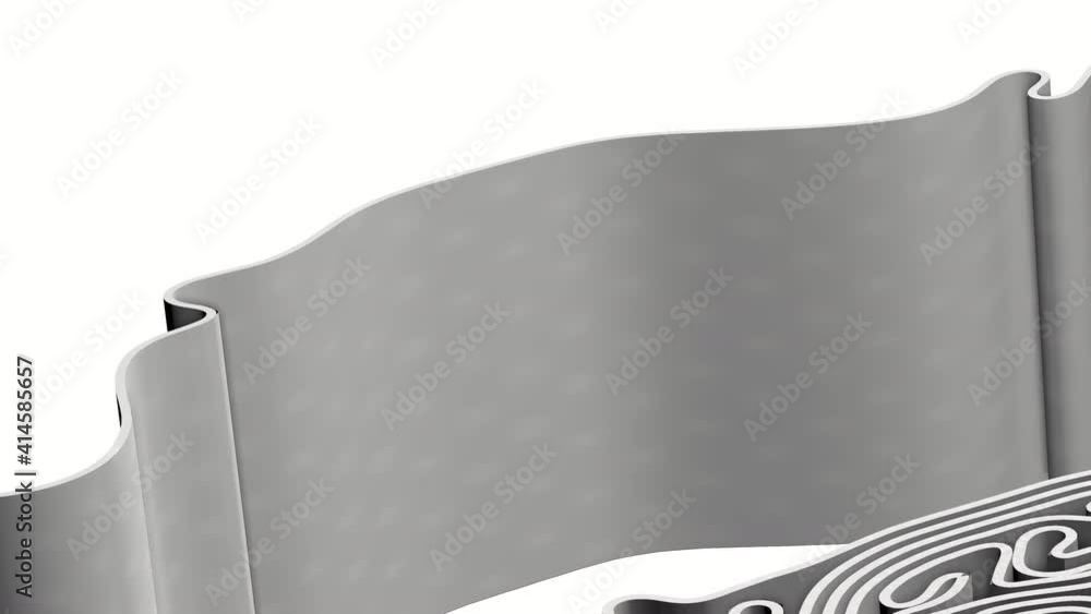 Abstract 3D render gray eccentric spline strips rows light and shadow ...