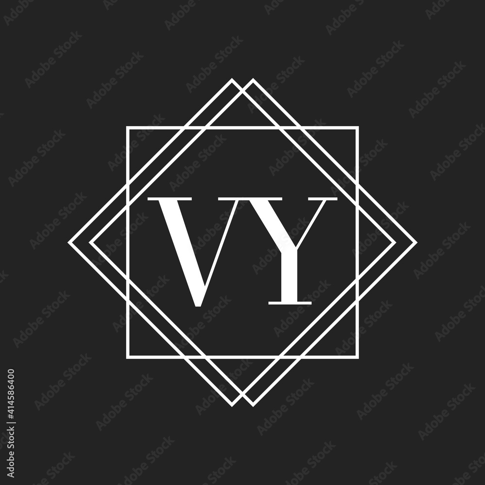 Simple Elegant Initial Letter Type VY Logo Sign Symbol Icon, Logo ...