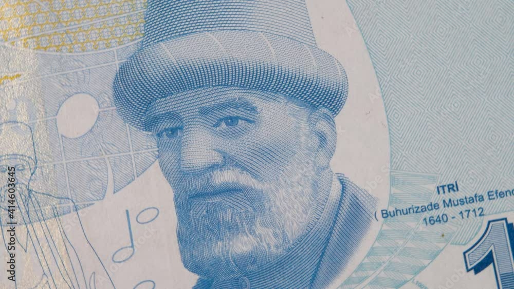 Portret of Ottoman-Turkish musician, composer, singer and poet Mustafa ...