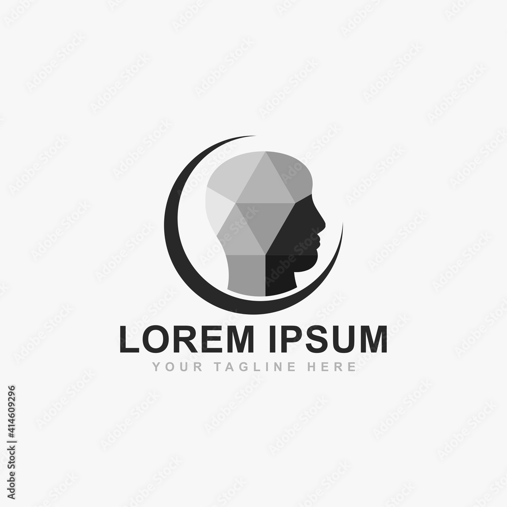 Oral and maxillofacial surgery logo design vector. Face profile low ...