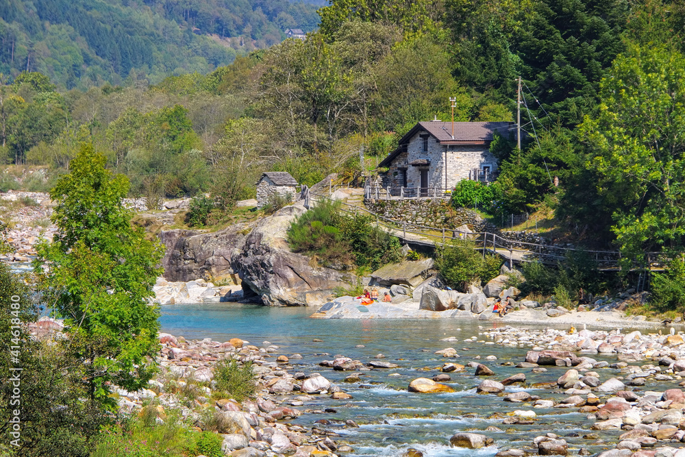 Fluss Verzasca, Verzascatal, Tessin, Schweiz, Europa - Verzasca river ...