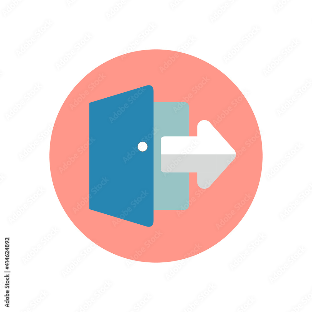 Vetor de entry and exit, login and logout, sign in and sign out do ...