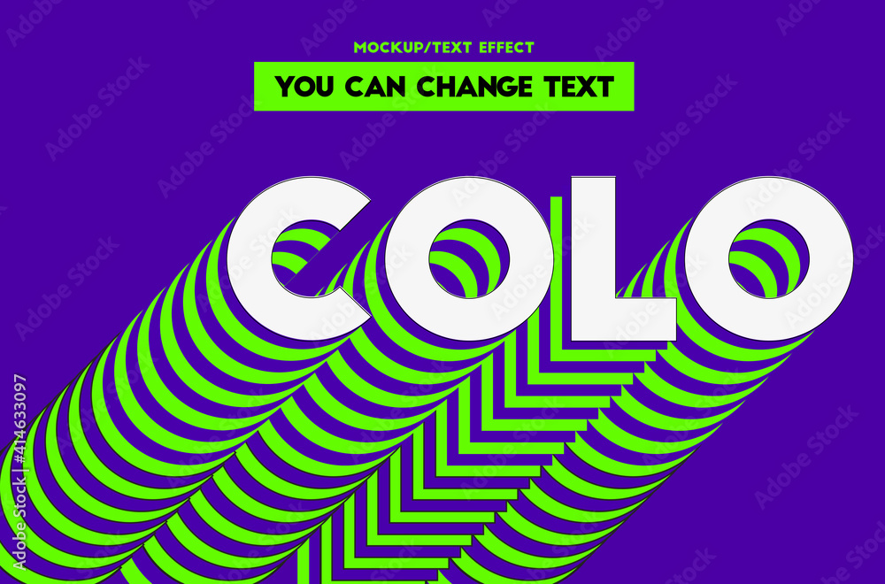 Modern text design template 3D Text Effect Mockup /full editable Stock ...