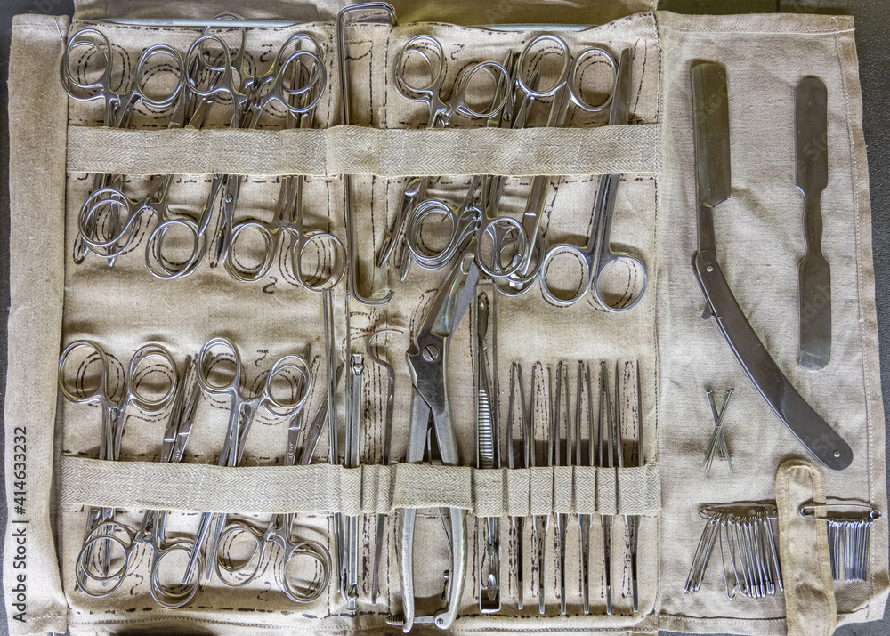 old medical devices in the kit Stock Photo | Adobe Stock