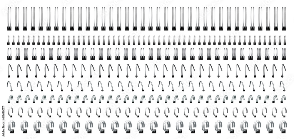 Notebook spirals, wire steel ring bindings and springs for calendar ...