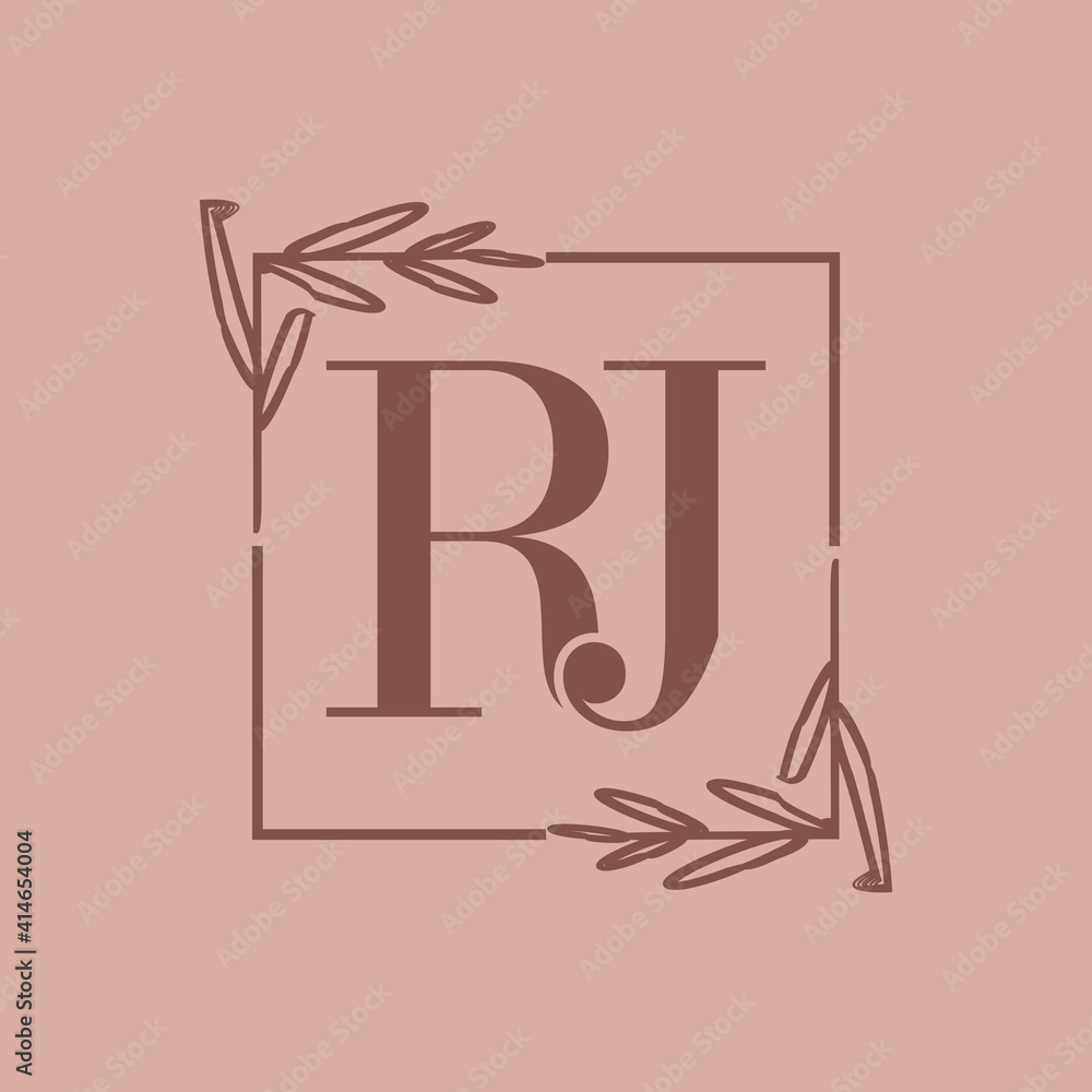 Simple Elegant Initial Letter Type RJ Logo Sign Symbol Icon, Logo ...