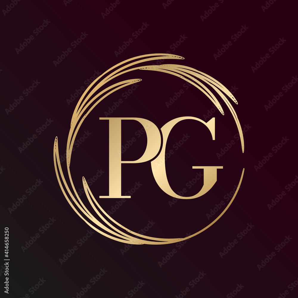 Simple Elegant Initial Letter Type PG Logo Sign Symbol Icon, Logo ...